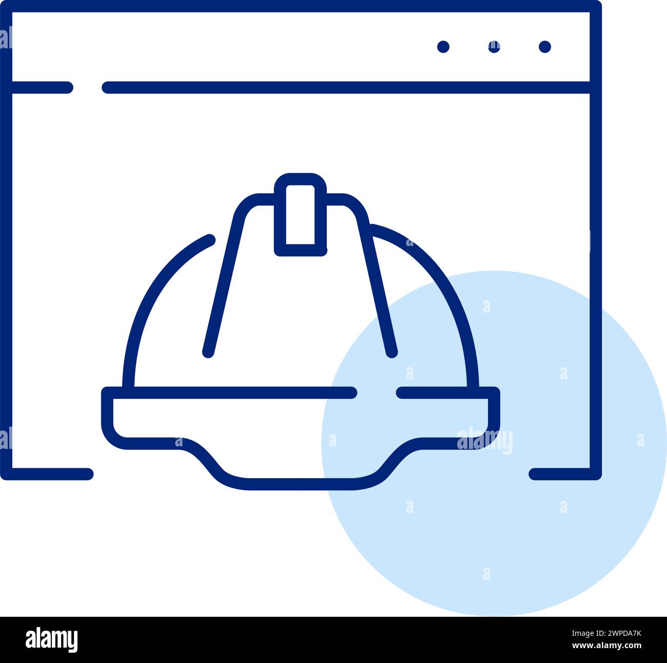 Website under construction. Development and maintenance. Hard hat and ...