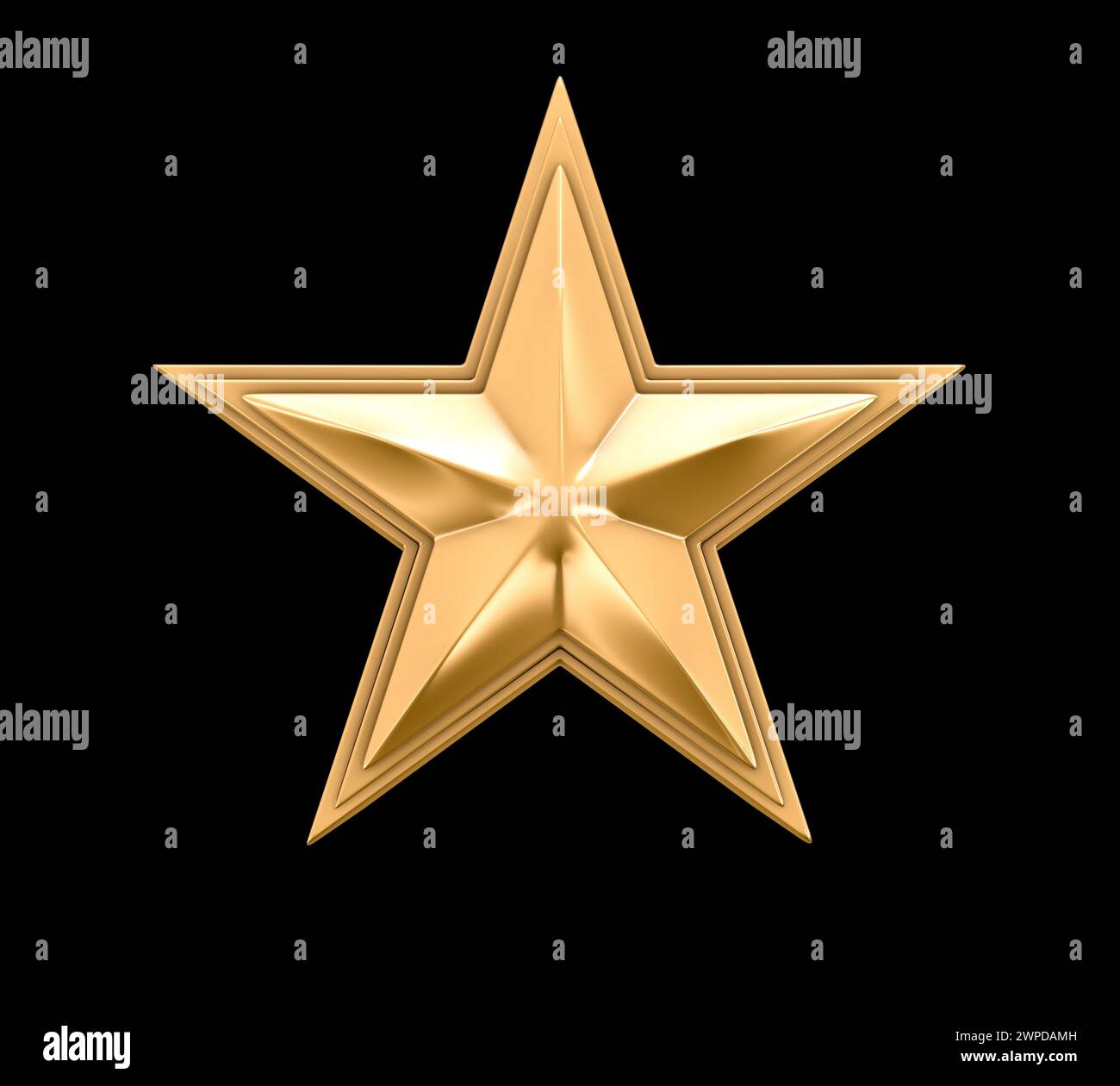 gold star on the black background star array 3d illustration Stock ...