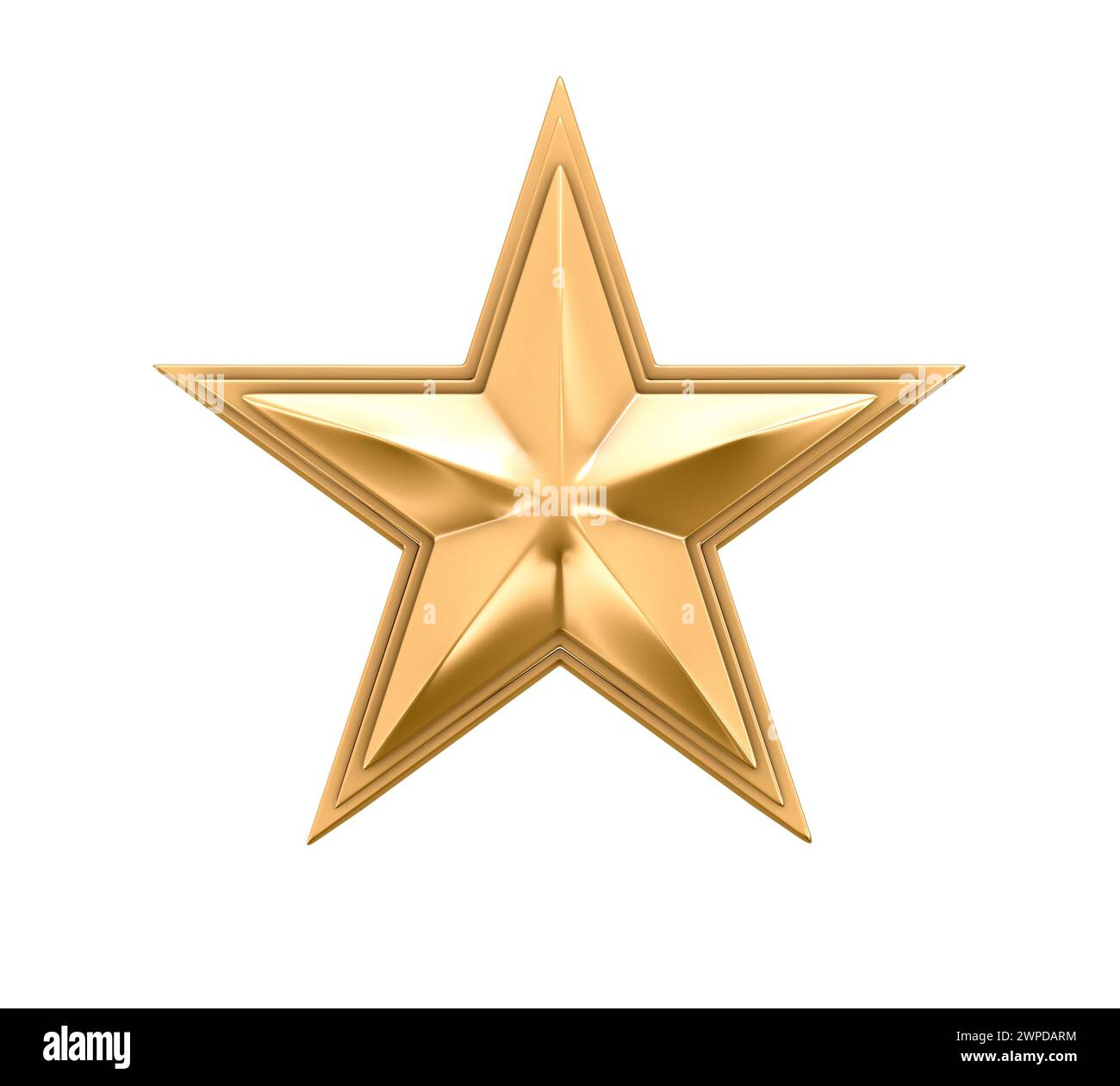 gold star on the white background star array 3d illustration Stock ...