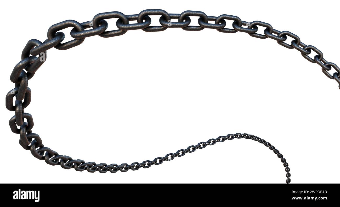 chains isolated on white background 3d illustration Stock Photo - Alamy