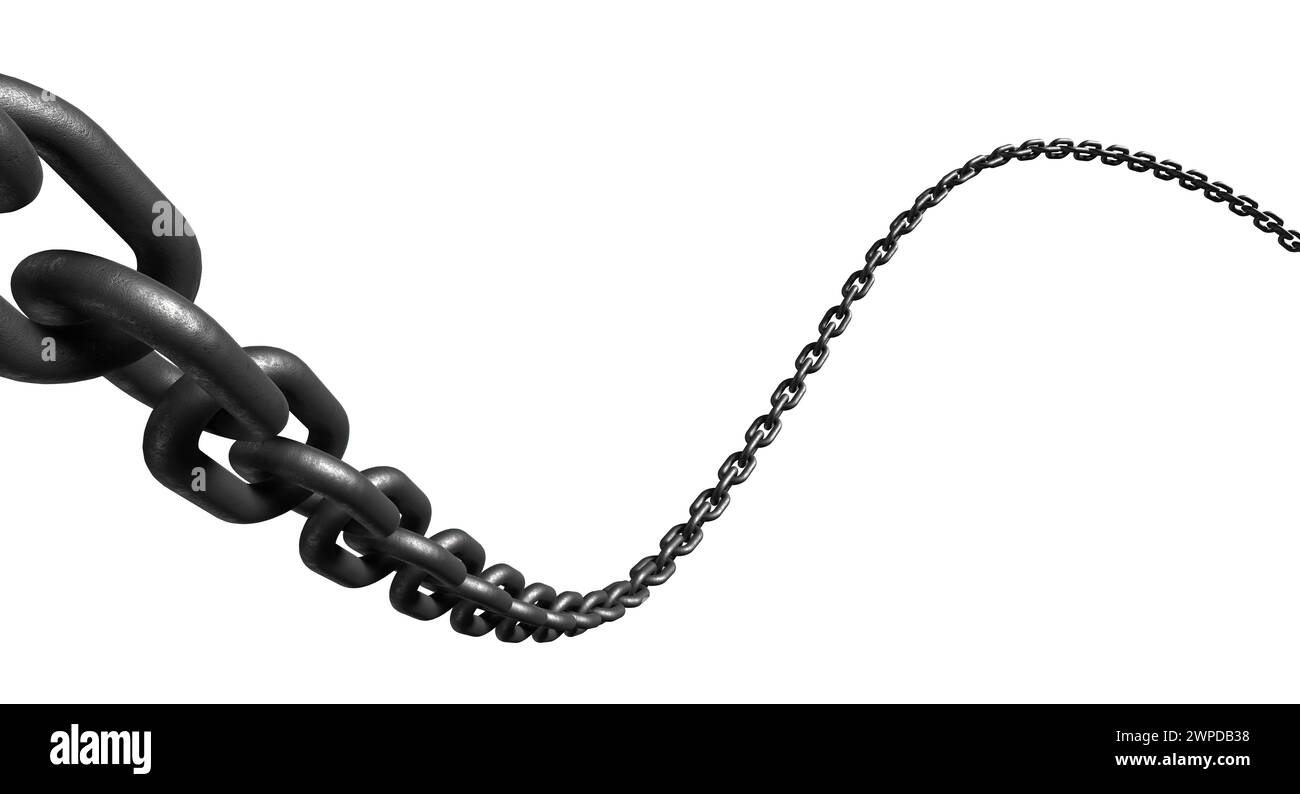 chains isolated on white background 3d illustration Stock Photo - Alamy
