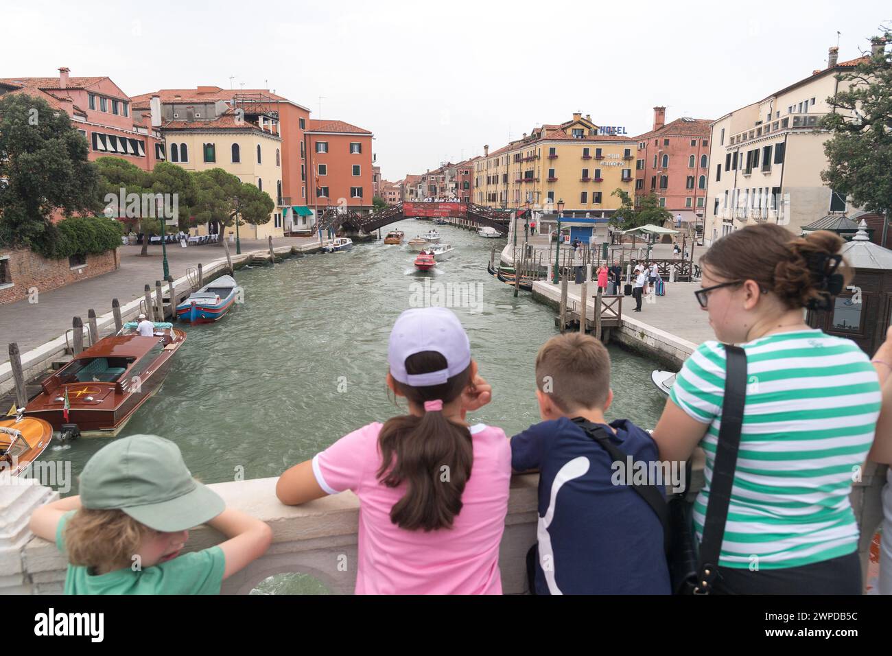 Ponte Tre Ponti (Bridge of The Three Bridges) upon Rio Novo in Santa ...