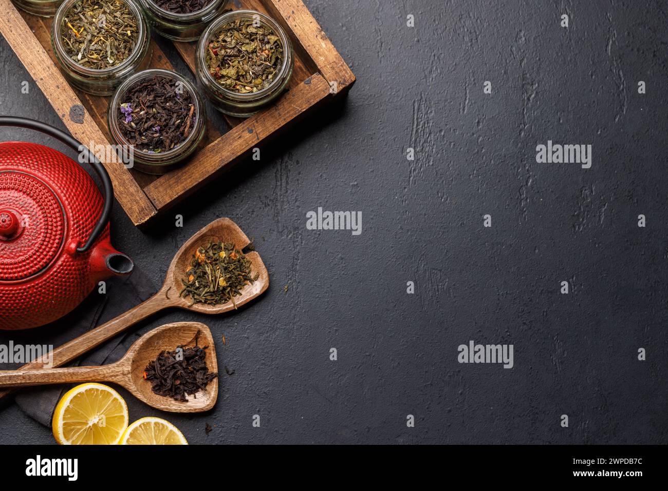 Diverse tea leaves hi-res stock photography and images - Alamy