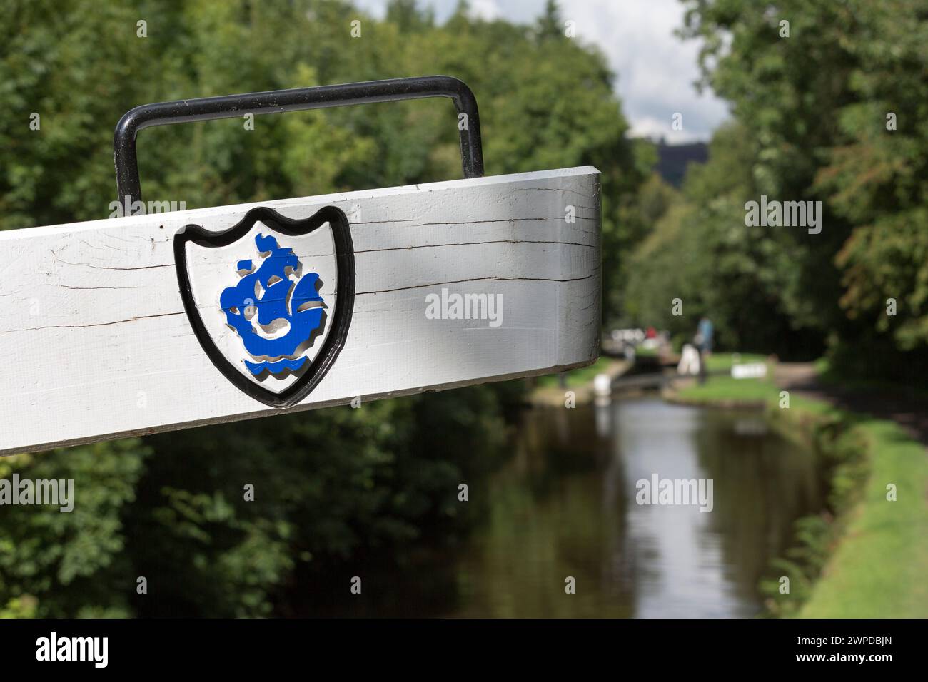 UK, West Yorkshire, the Blue Peter lock on the Huddersfield Narrow ...