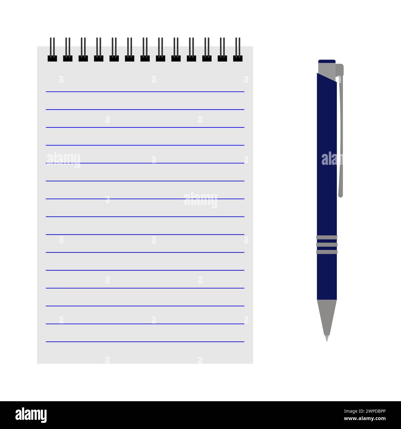 On table notebook pen Stock Vector Images - Alamy