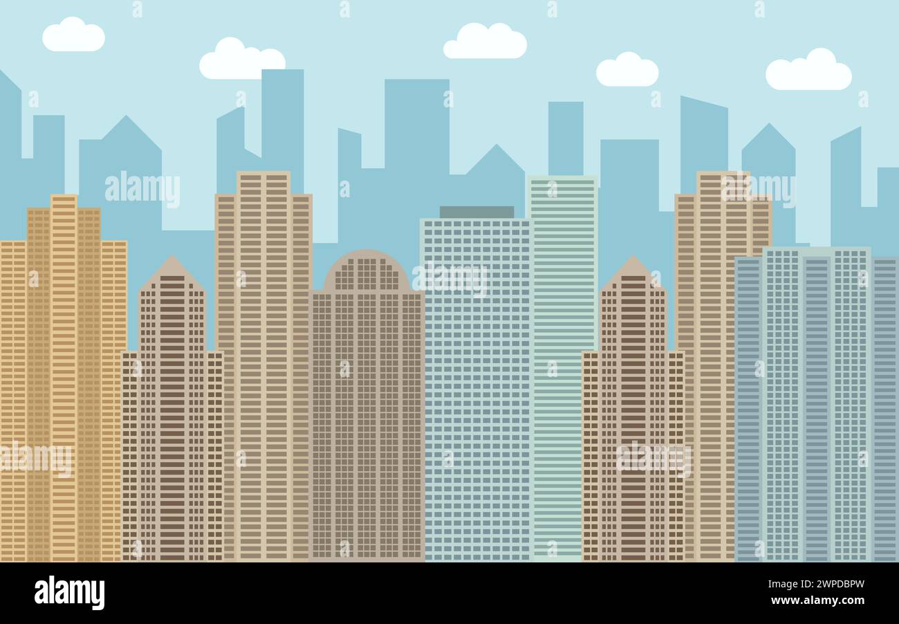 Landscape cityscape panorama street Stock Vector Images - Alamy