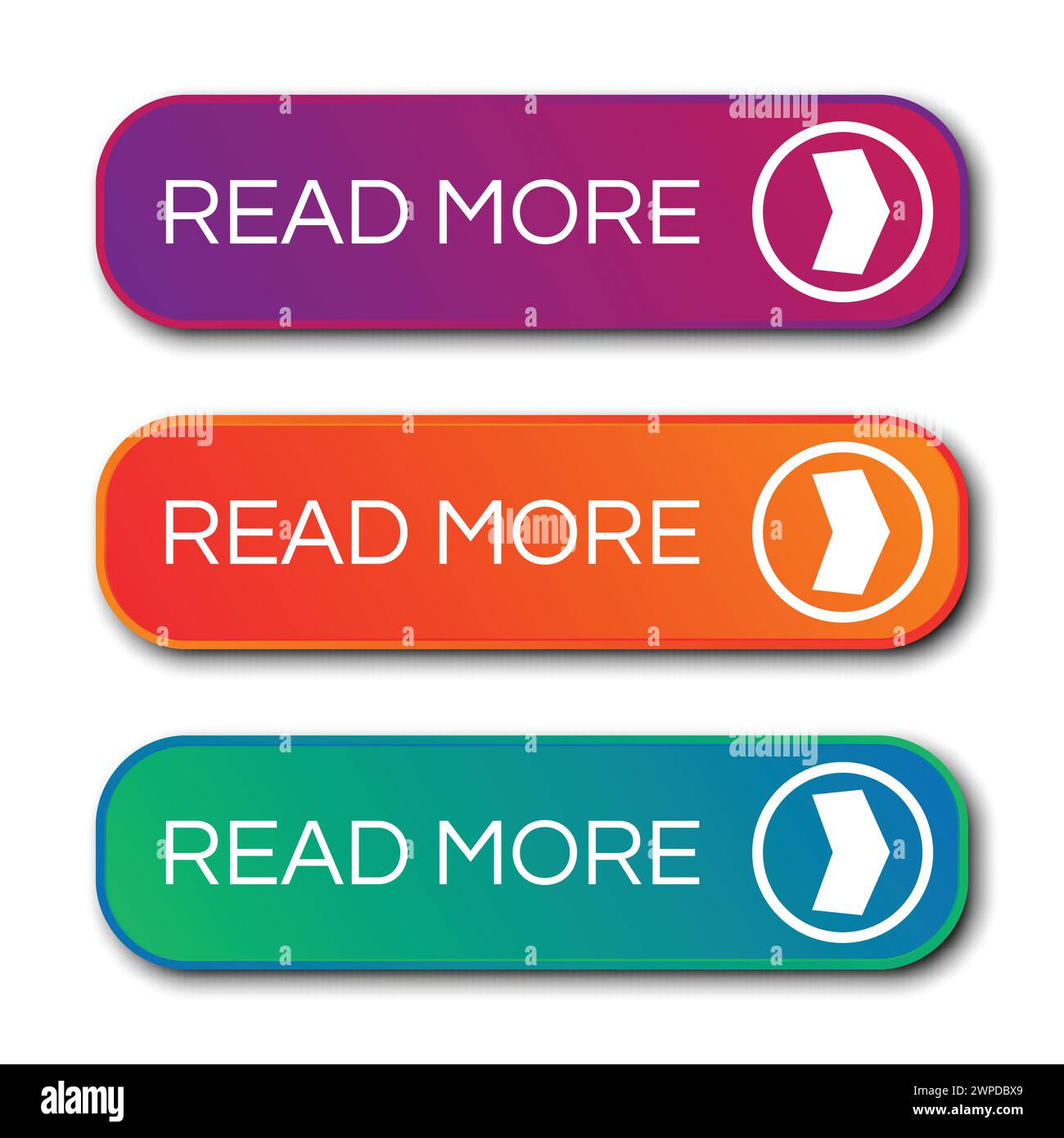 Set of three modern gradient buttons with shadows. Read more Buttons ...