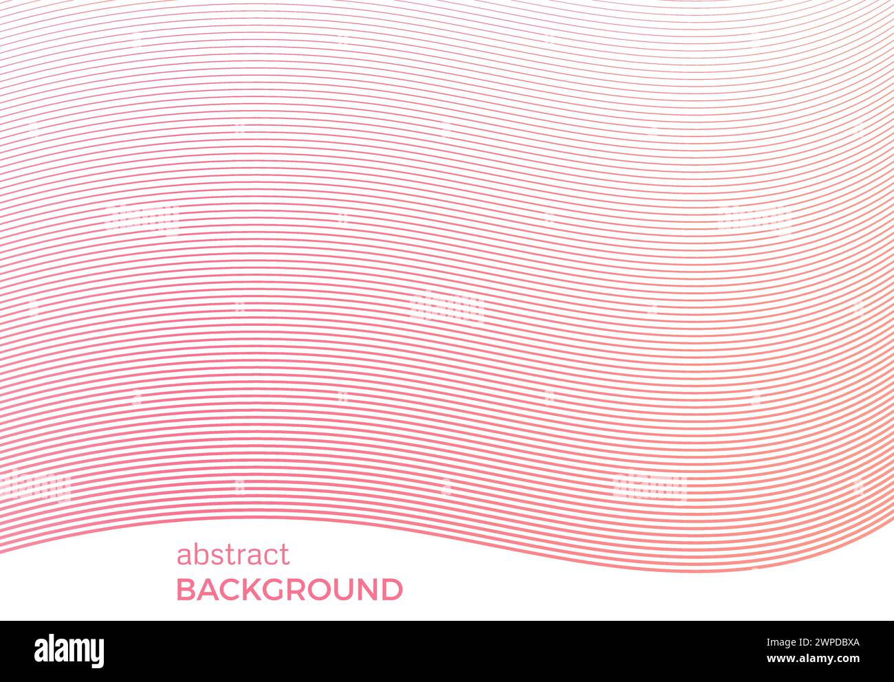Abstract background with narrow wavy lines. Vector illustration Stock ...