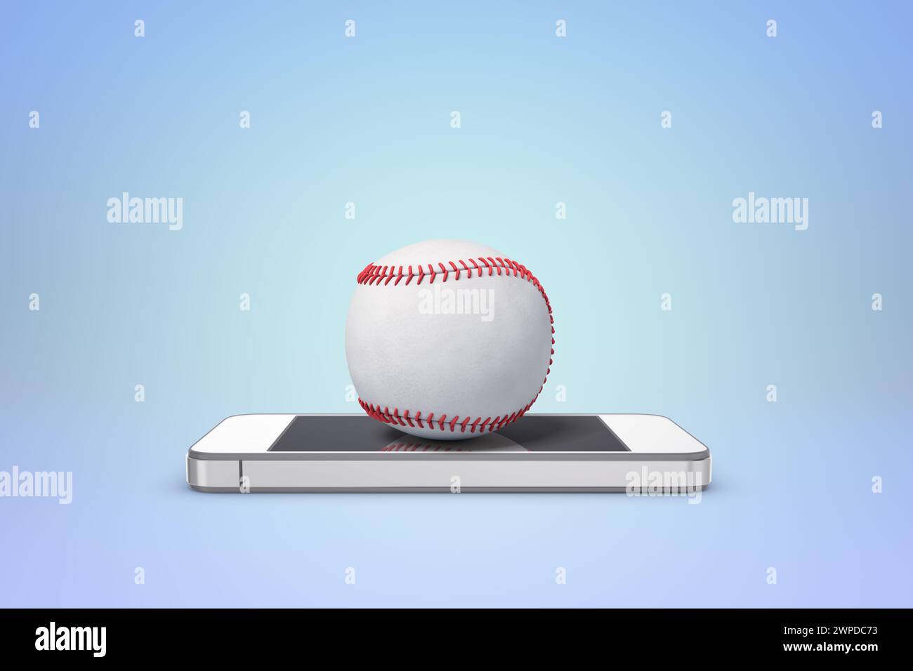 Baseball on smartphone screen concept Stock Photo - Alamy