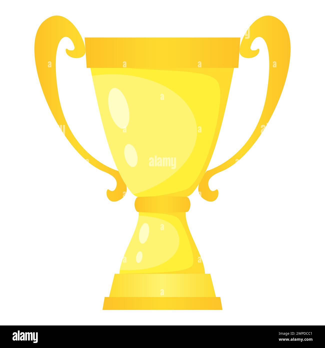 Vector golden trophy champion cup. Championship prize for first place ...