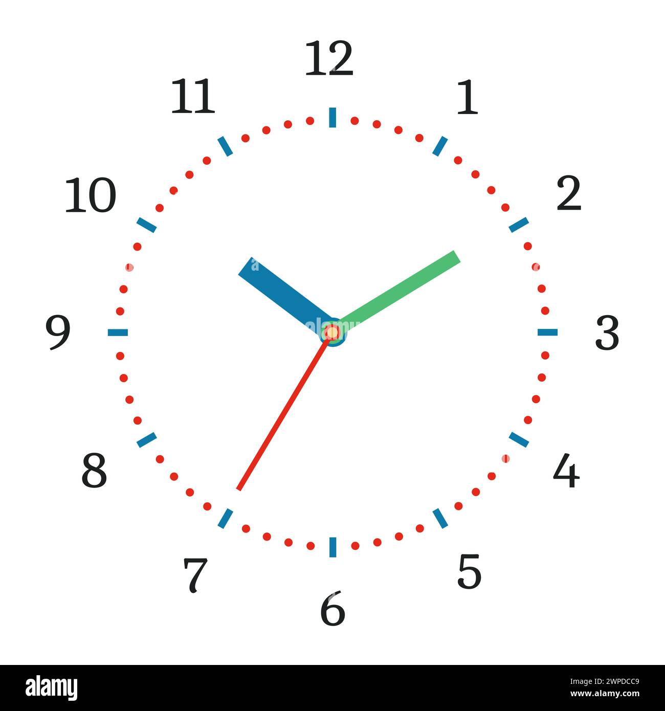 Vector illustration of mechanical clock. Clock face on white background ... Vector illustration of mechanical clock. Clock face on white background ...