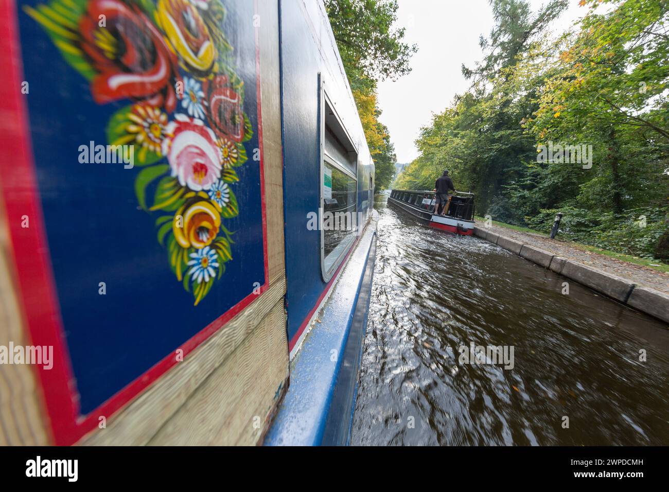 UK, Pontcysyllte Aqueduct carrying the Llangollen Canal over River Dee ...