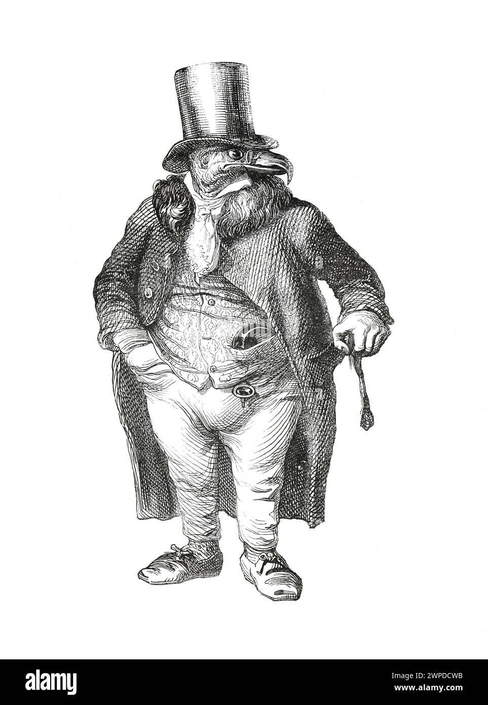 Anthropomorphic animals. Humanized bird in costume. cyborg animals ...