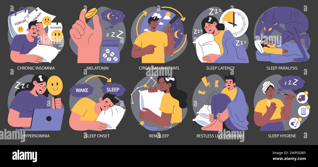 Rem sleep illustration Stock Vector Images - Alamy