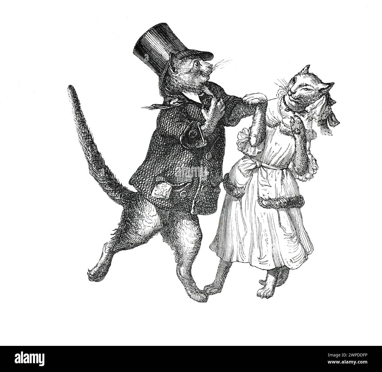 Anthropomorphic animals. well dressed dancing cats. humanized cyborg ...