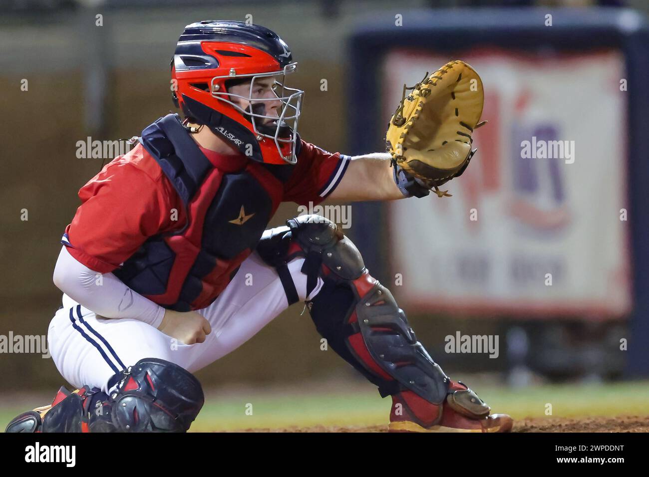 Mobile, Alabsma. 06th Mar, 2024. South Alabama catcher Duncan Mathews ...