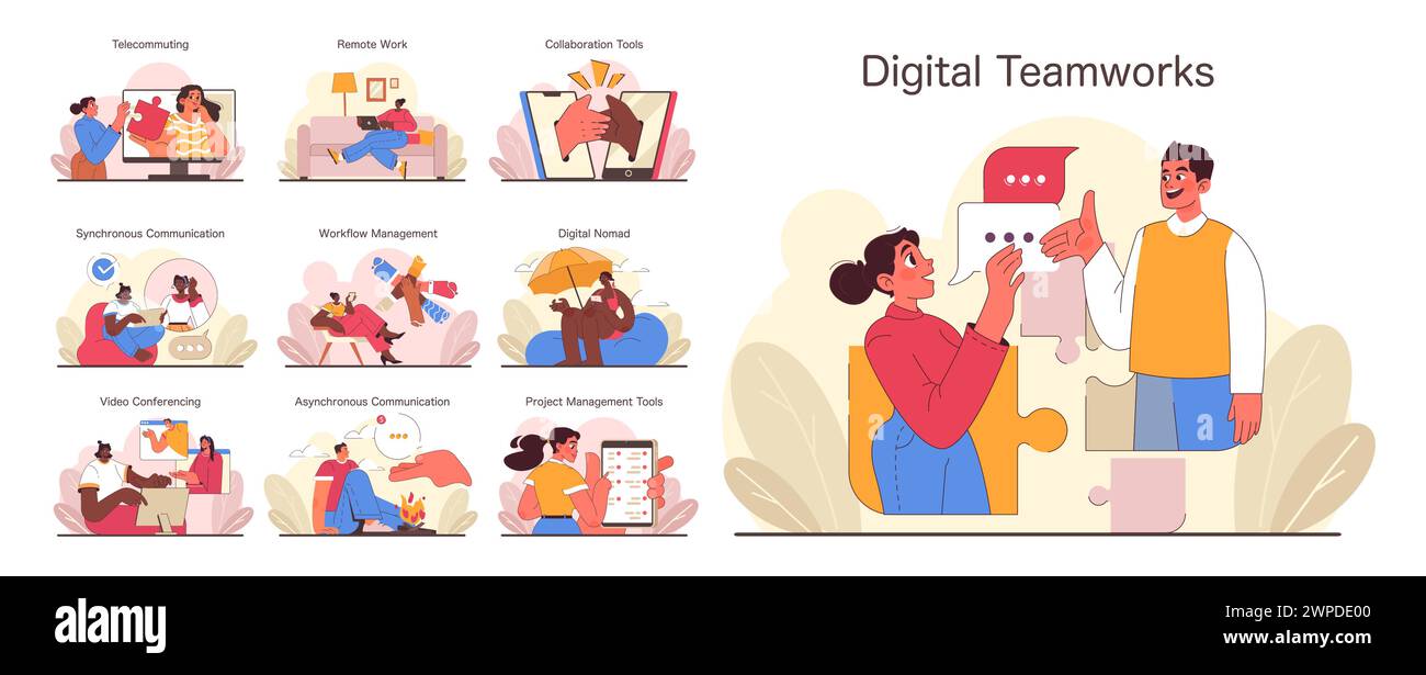 Digital era teamwork hi-res stock photography and images - Alamy