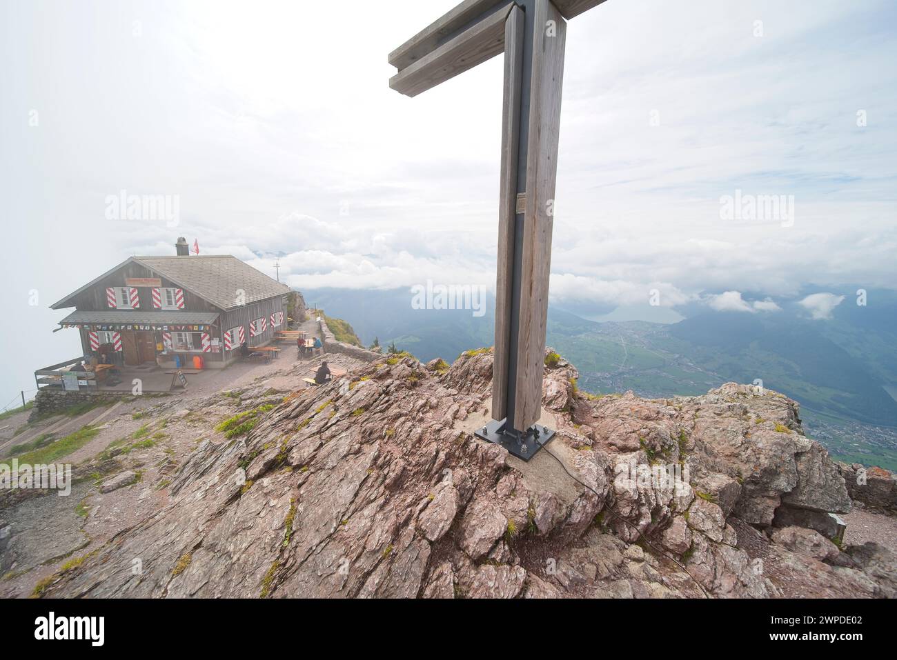 On the summit of the "Grossen mythen". The mountain is in Switzerland ...