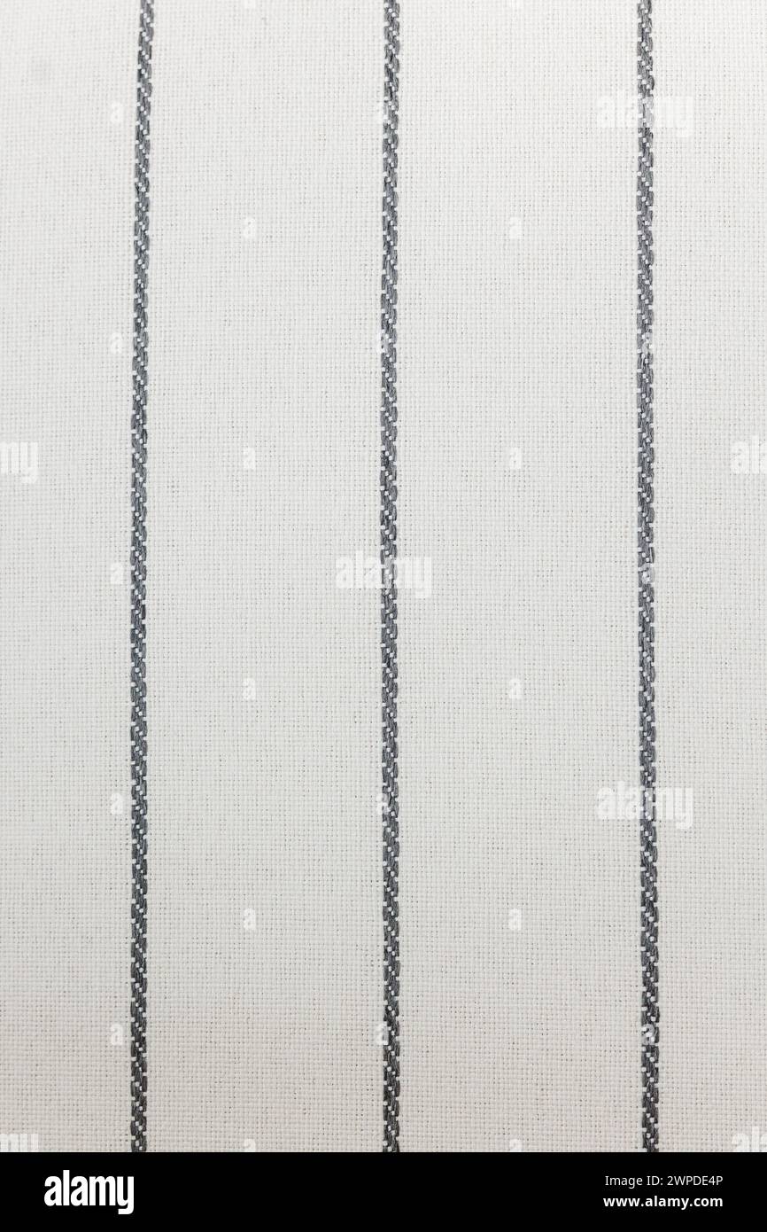 A close-up of gray and white striped fabric pattern Stock Photo - Alamy