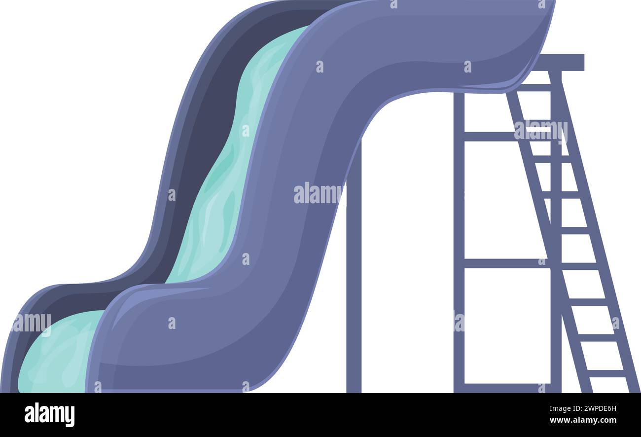 Aquapark slide cartoon icon Stock Vector Images - Alamy