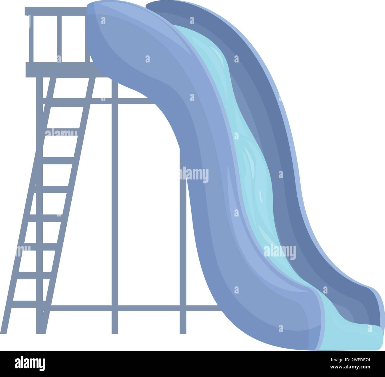 Kids water slide icon cartoon vector. Body aqua. Air beach party ...