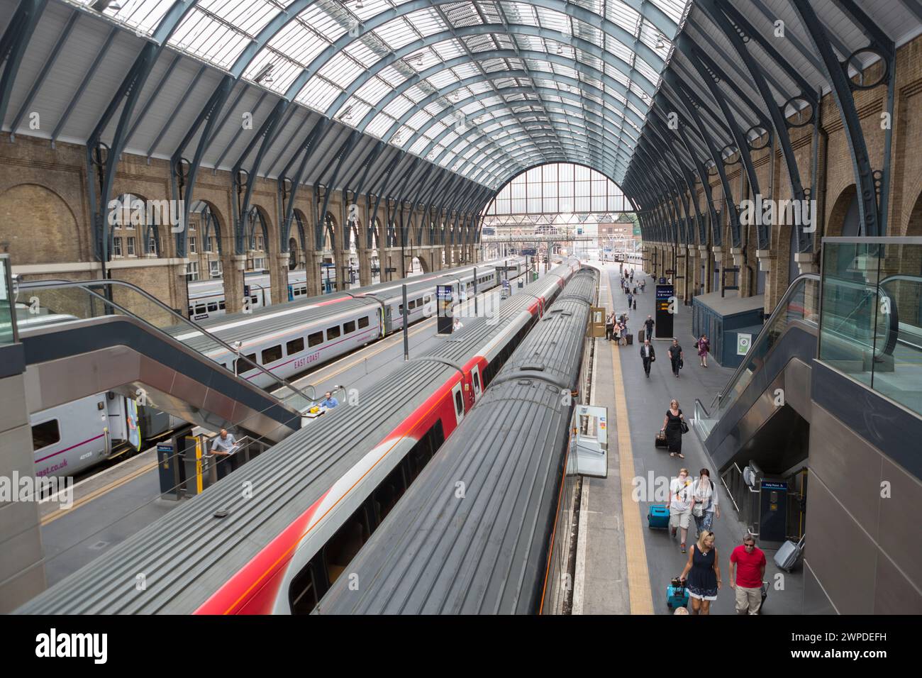 UK, London, Kings Cross arrival / departure hall for trains Stock Photo ...