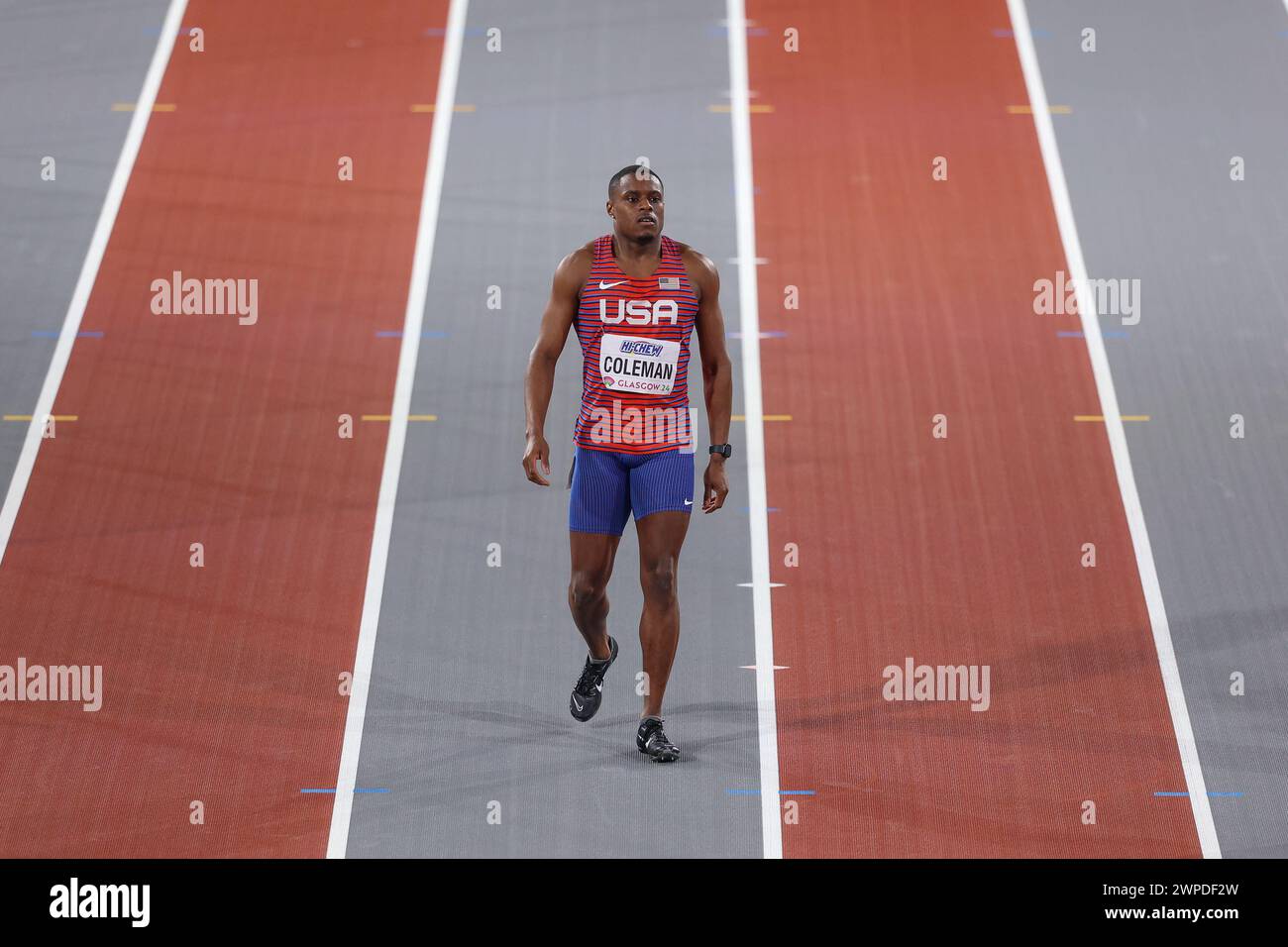 Christian Coleman (USA, 60 Metres) during the 2024 World Athletics ...