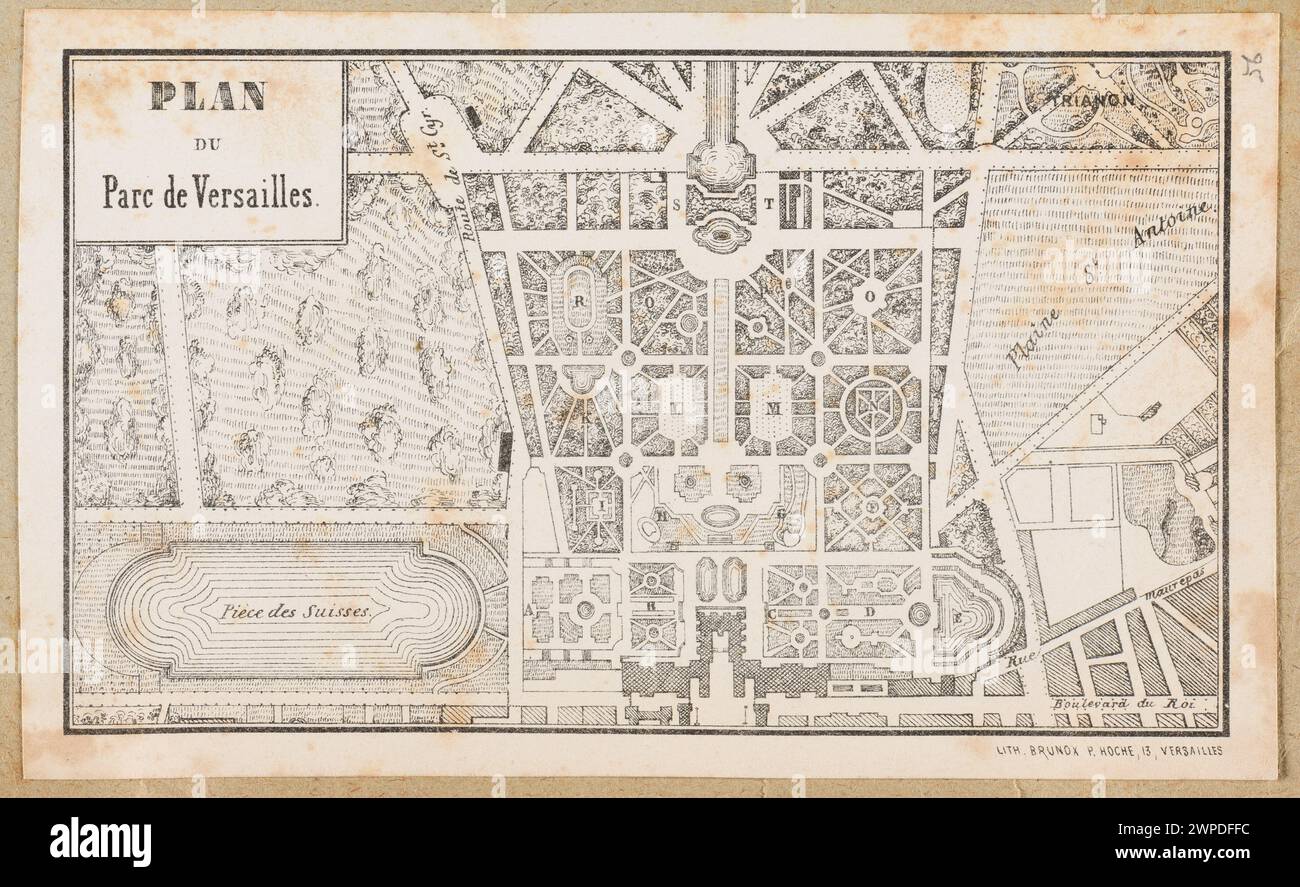 19th century plan of versailles hi-res stock photography and images - Alamy