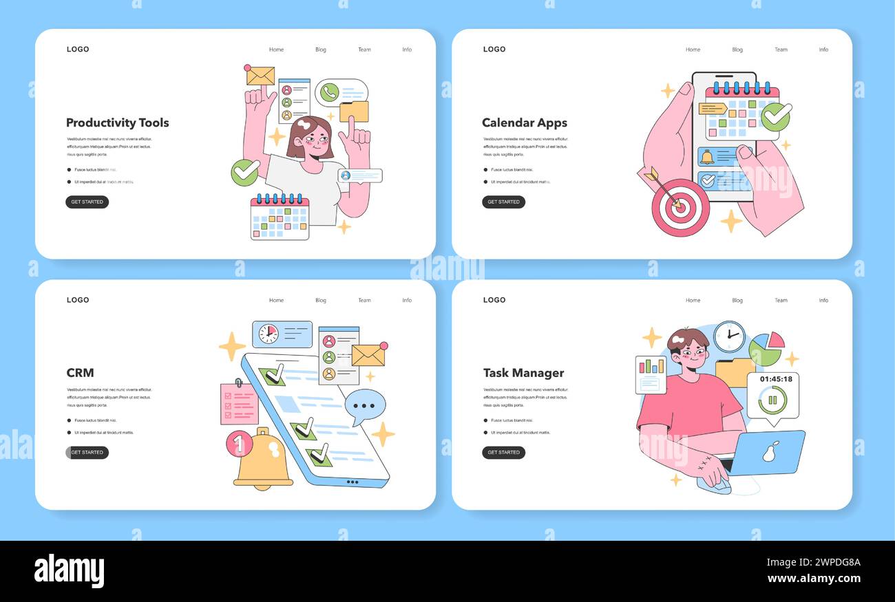 Productivity suite Stock Vector Images - Alamy