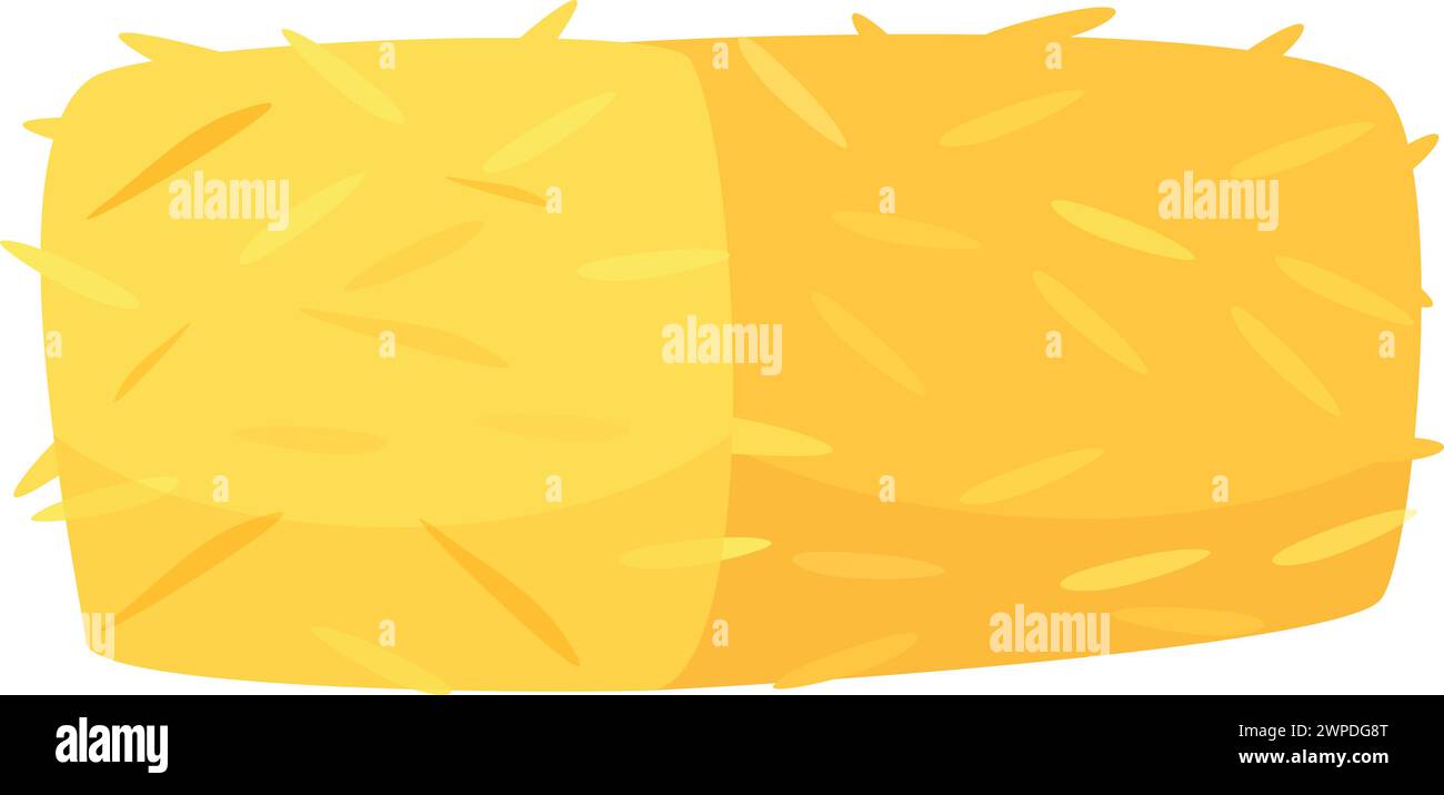 Wheat block hay stack icon cartoon vector. Pig farm. Nature home ...