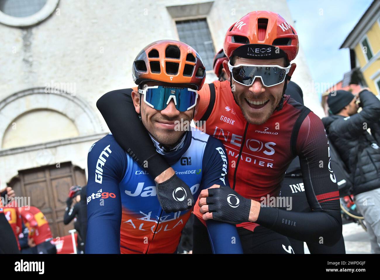 Italia. 07th Mar, 2024. EWAN Caleb TEAM JAYCO ALULA and INEOS ...