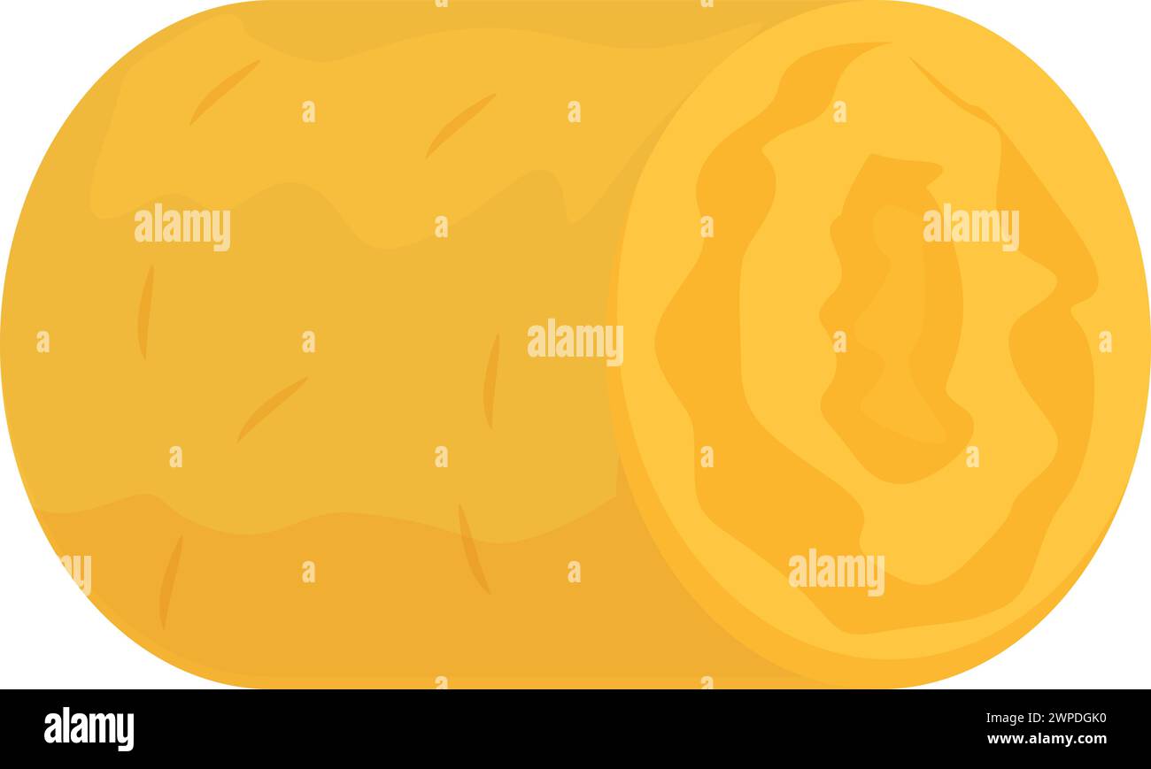 Wheat hay roll icon cartoon vector. Pig farm. Nature worker barn Stock ...