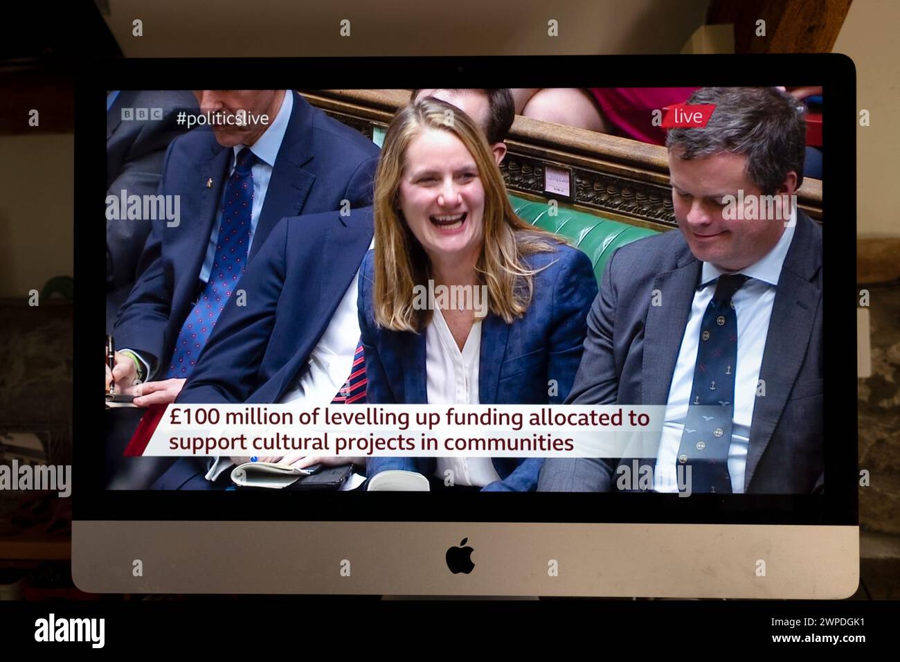 Lucy Fraser Tory Culture Secretary smiling at Conservative Spring ...