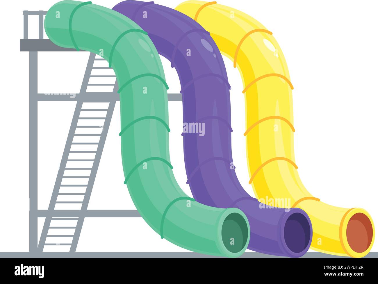 Inflatable water slide Stock Vector Images - Alamy