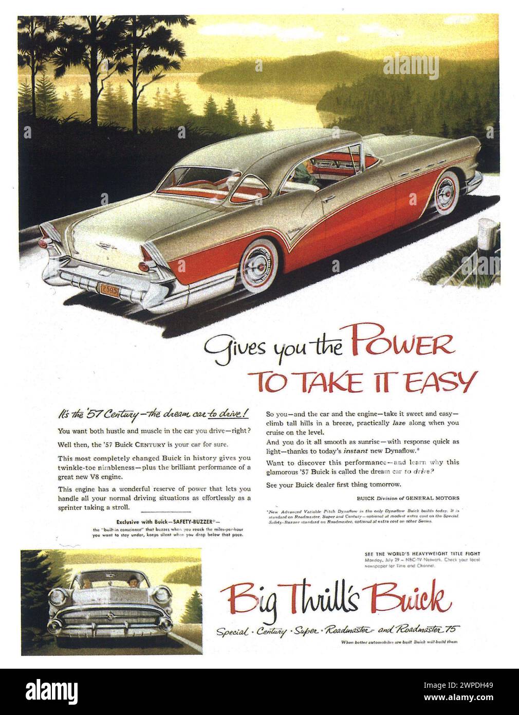 1957 Buick Century print ad Stock Photo - Alamy
