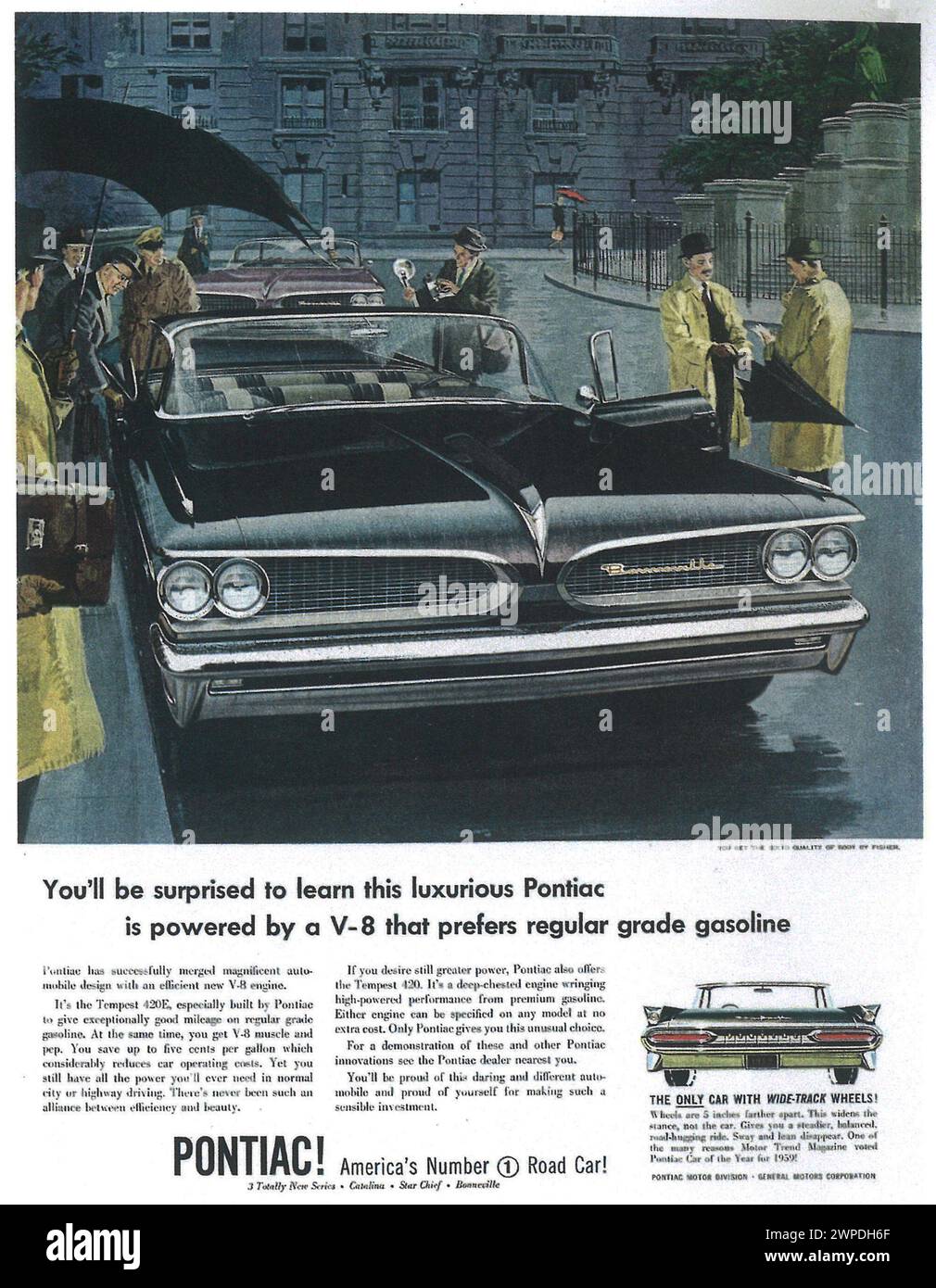 1959 Pontiac Bonneville Vista Print Ad Stock Photo - Alamy