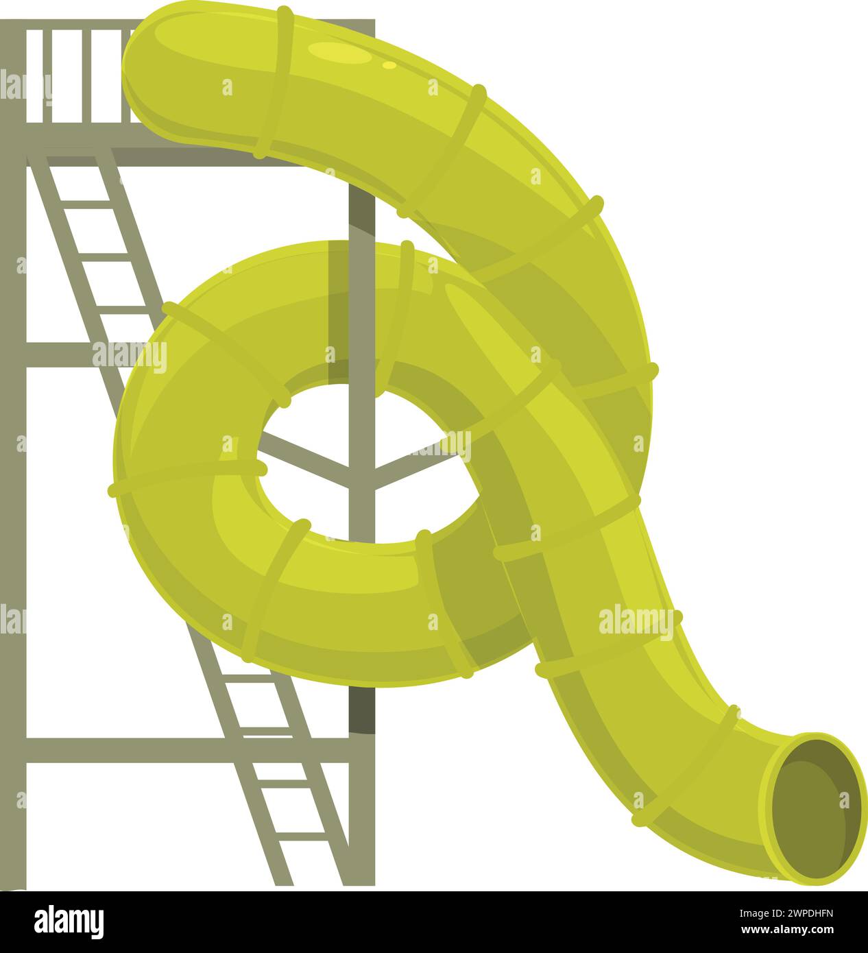 Green lime tube icon cartoon vector. Aquatic summer fun. Recreation ...