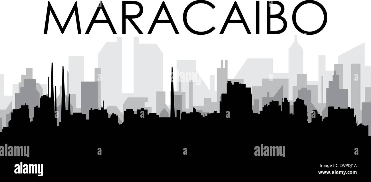 Cityscape skyline panorama of MARACAIBO, VENEZUELA Stock Vector Image ...