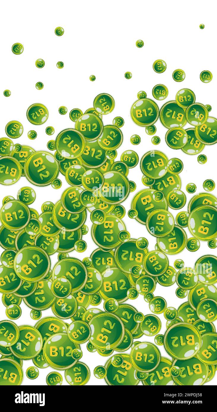 Vitamin B12 messy round pills. Beauty treatment and nutrition skin care ...