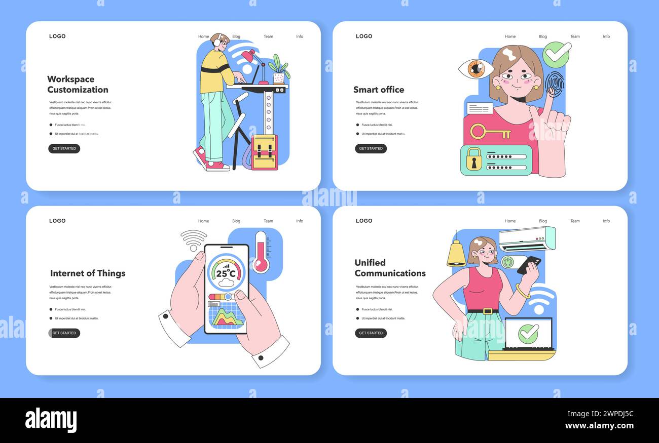 Tech savvy workspace Stock Vector Images - Alamy