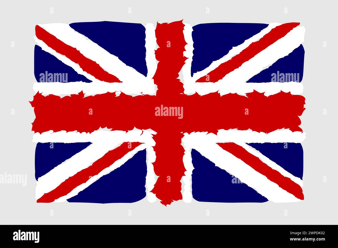 United Kingdom of Great Britain and Northern Ireland flag - painted ...