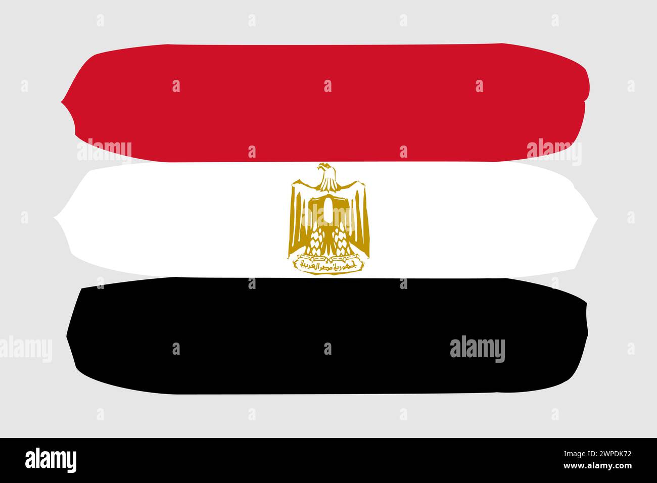 Egypt flag - painted design vector illustration. Vector brush style ...