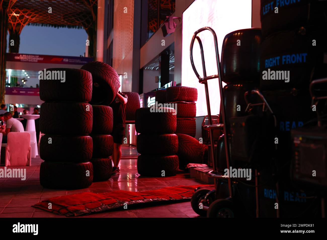 tyres, pneus, tyre, pneu, paddock, during the Formula 1 STC Saudi ...