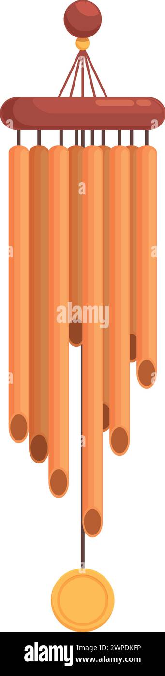 Decoration wind chime icon cartoon vector. Cloud vacation cool. Sky ...