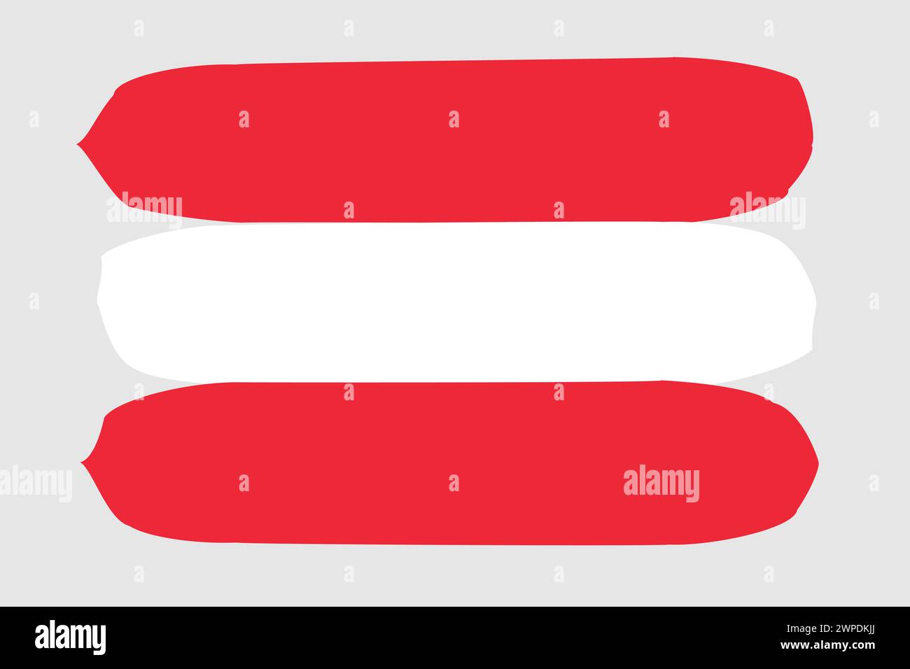 Austria flag - painted design vector illustration. Vector brush style ...