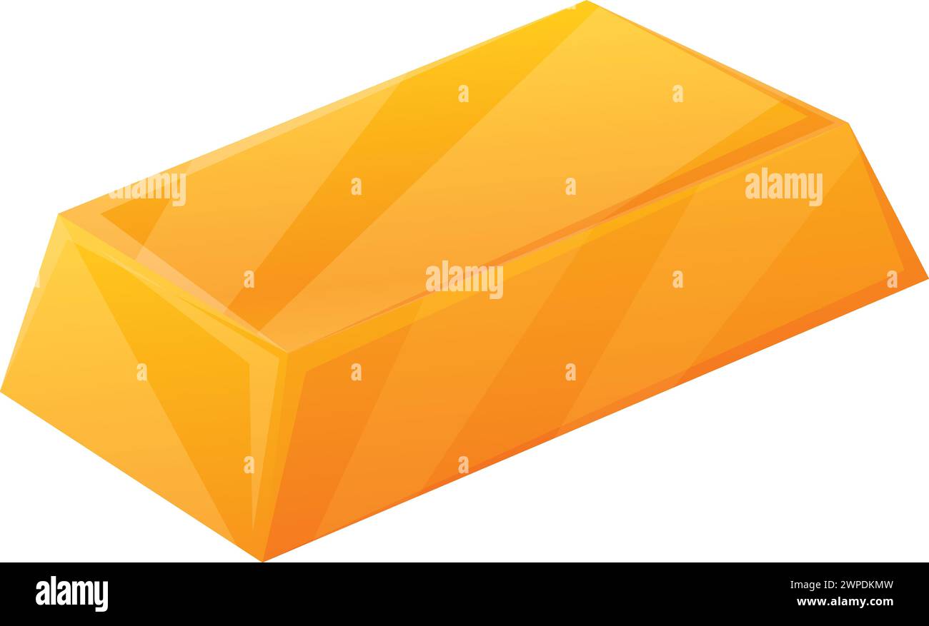 Pile gold market icon cartoon vector. Stack treasure. Golden investment ...