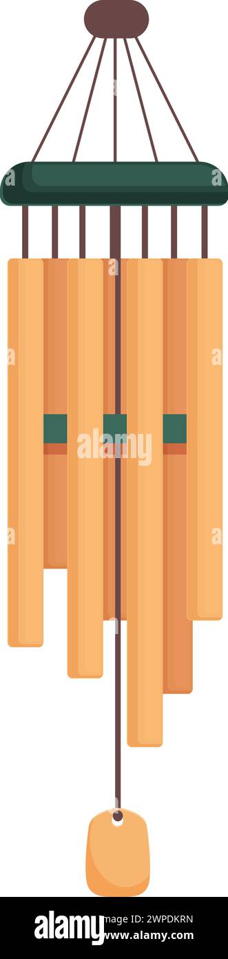 Cloud festival wind chime icon cartoon vector. Morning glory. Sound ...