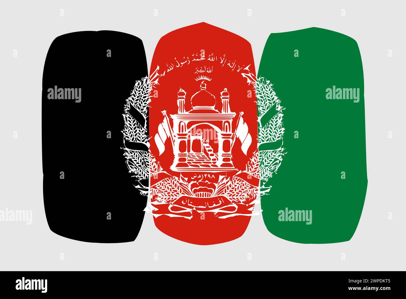 Afghanistan flag - painted design vector illustration. Vector brush ...