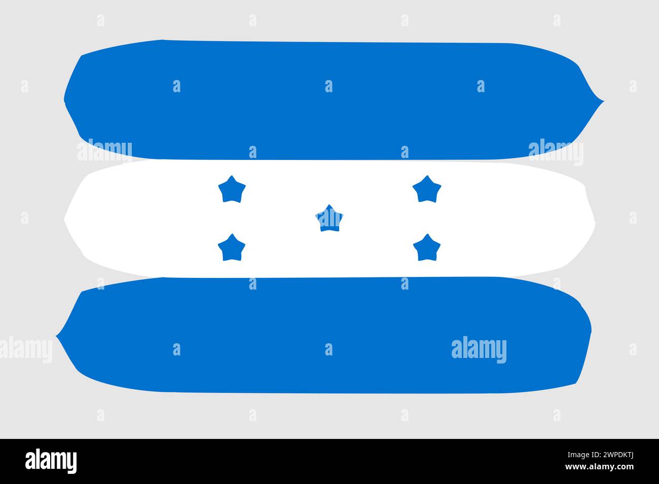 Honduras flag - painted design vector illustration. Vector brush style ...