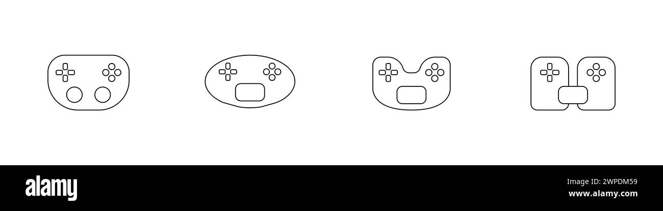 gamepads vector. Linear game joysticks vector. Stylish game controllers ... gamepads vector. Linear game joysticks vector. Stylish game controllers ...